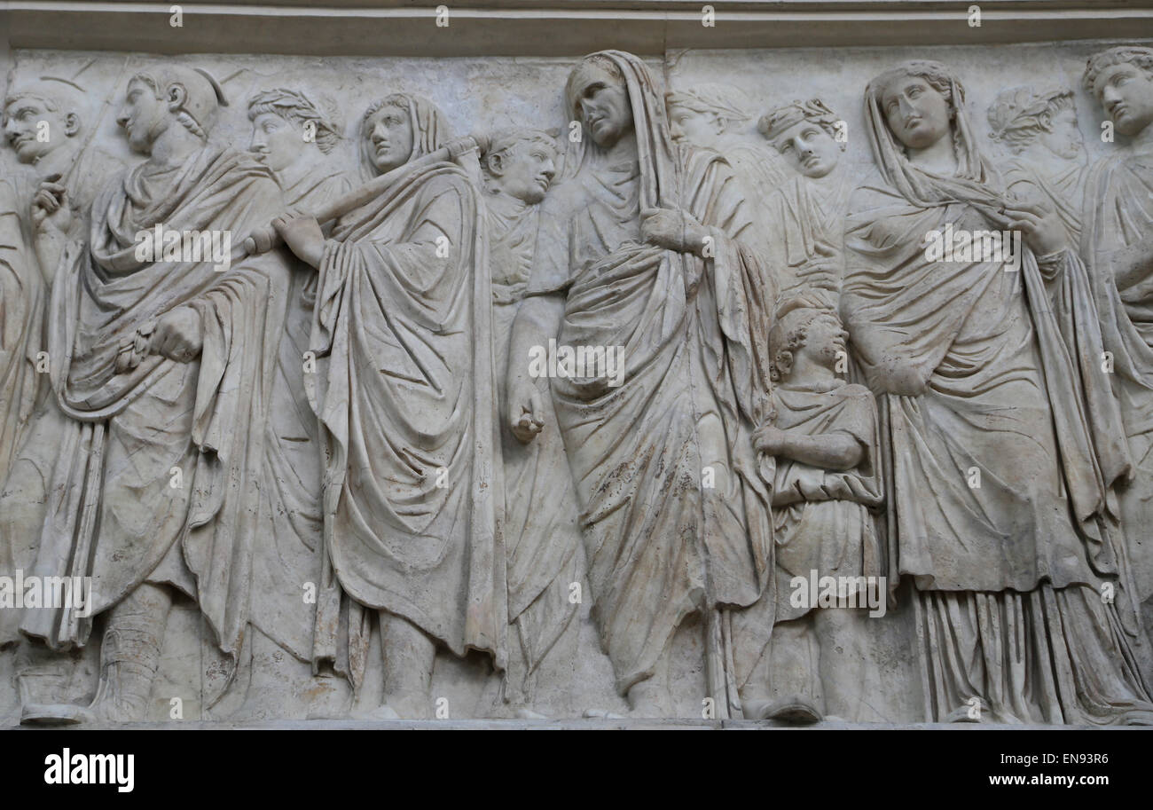 Italy. Rome. Ara Pacis Augustae. Altar dedicated to Pax. 13-9 BC ...