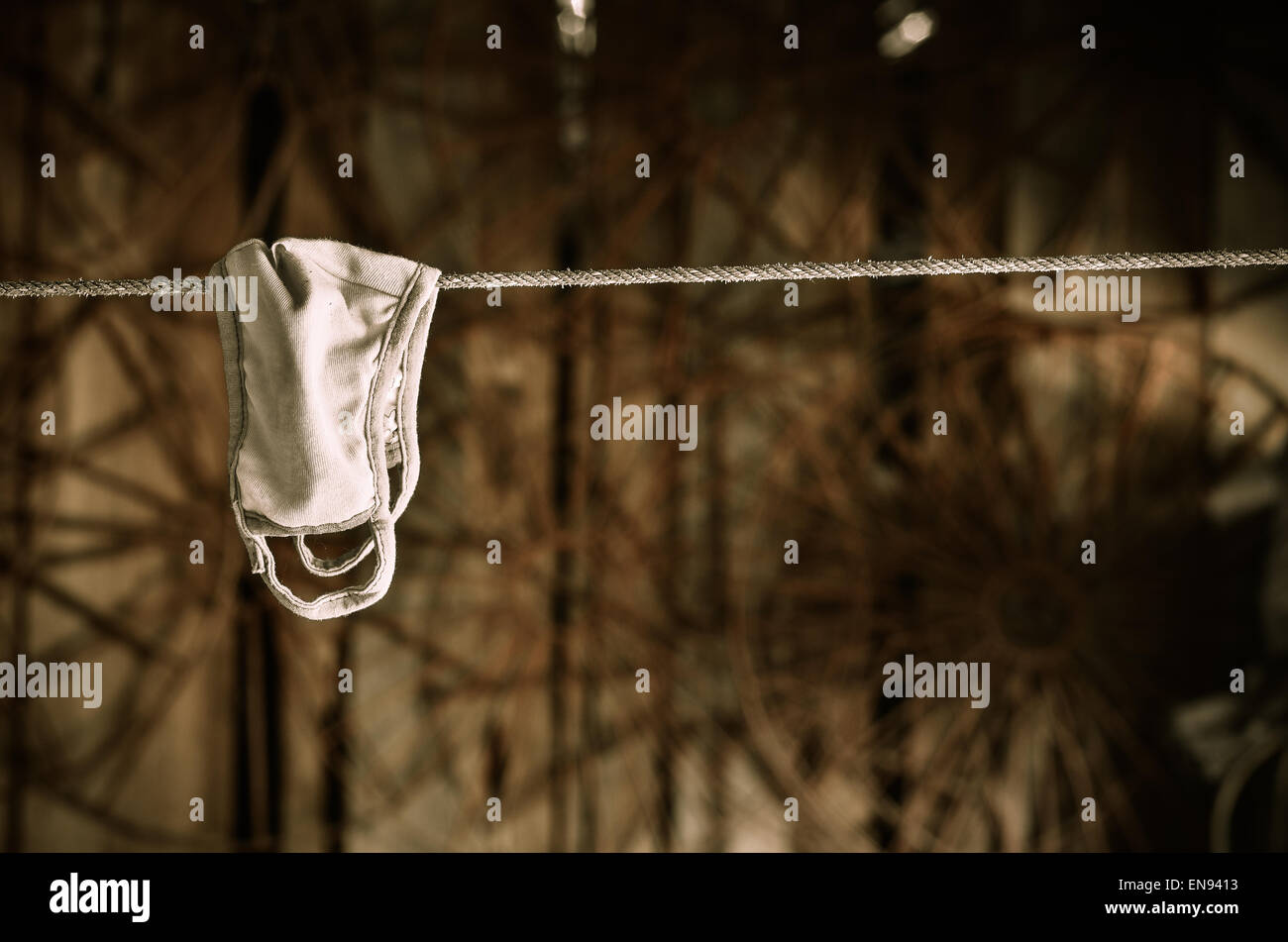 mask hanging on the rope Stock Photo - Alamy