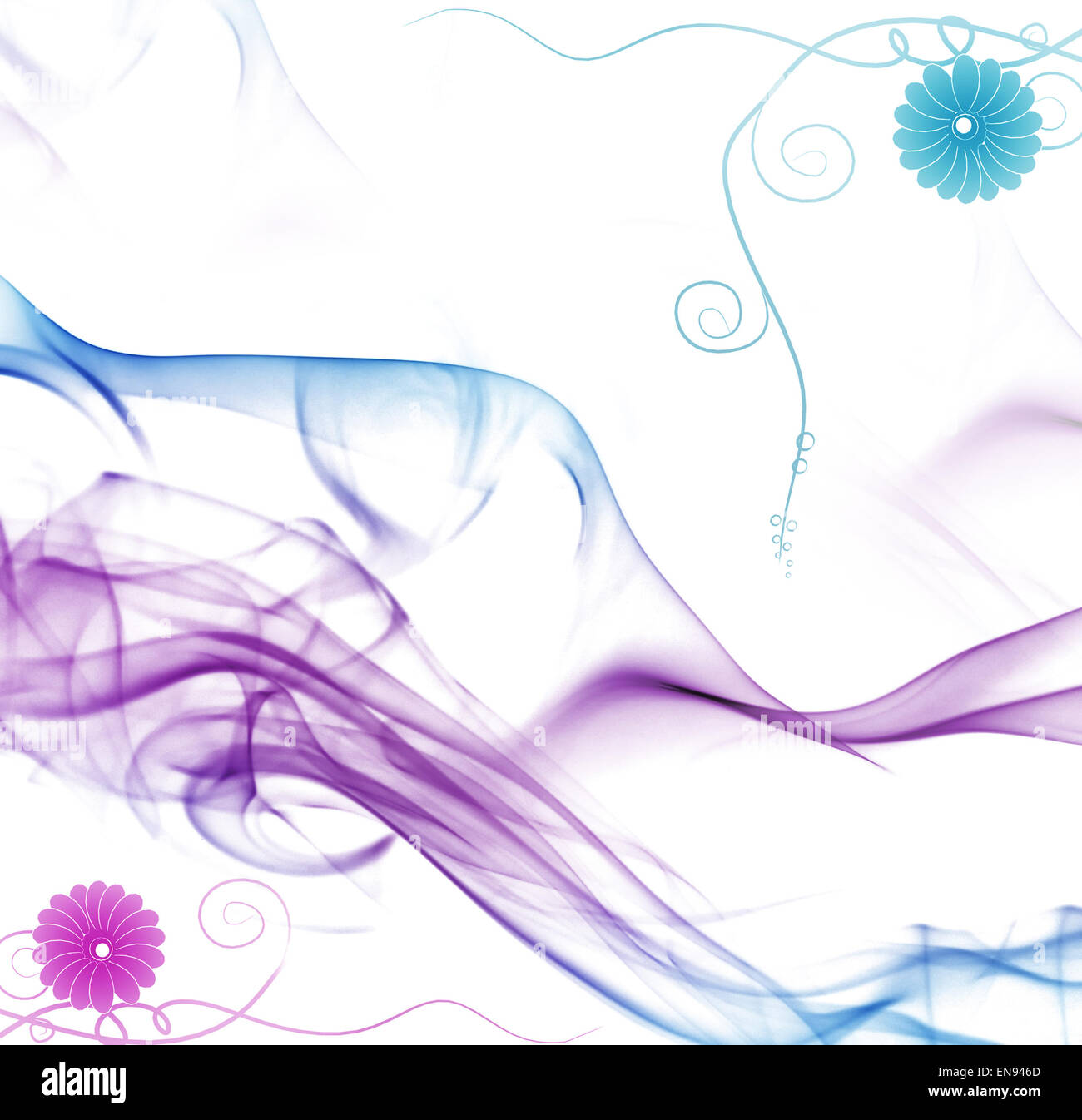 Colorful smoke and floral pattern Stock Photo - Alamy