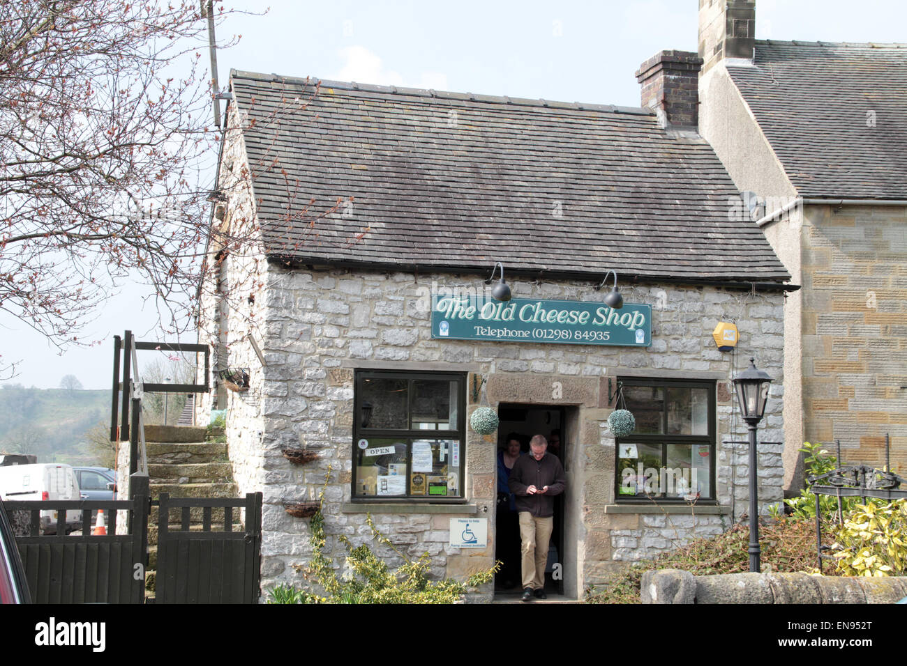 The Old Cheese Shop in the village of Hartington Derbyshire Stock Photo ...
