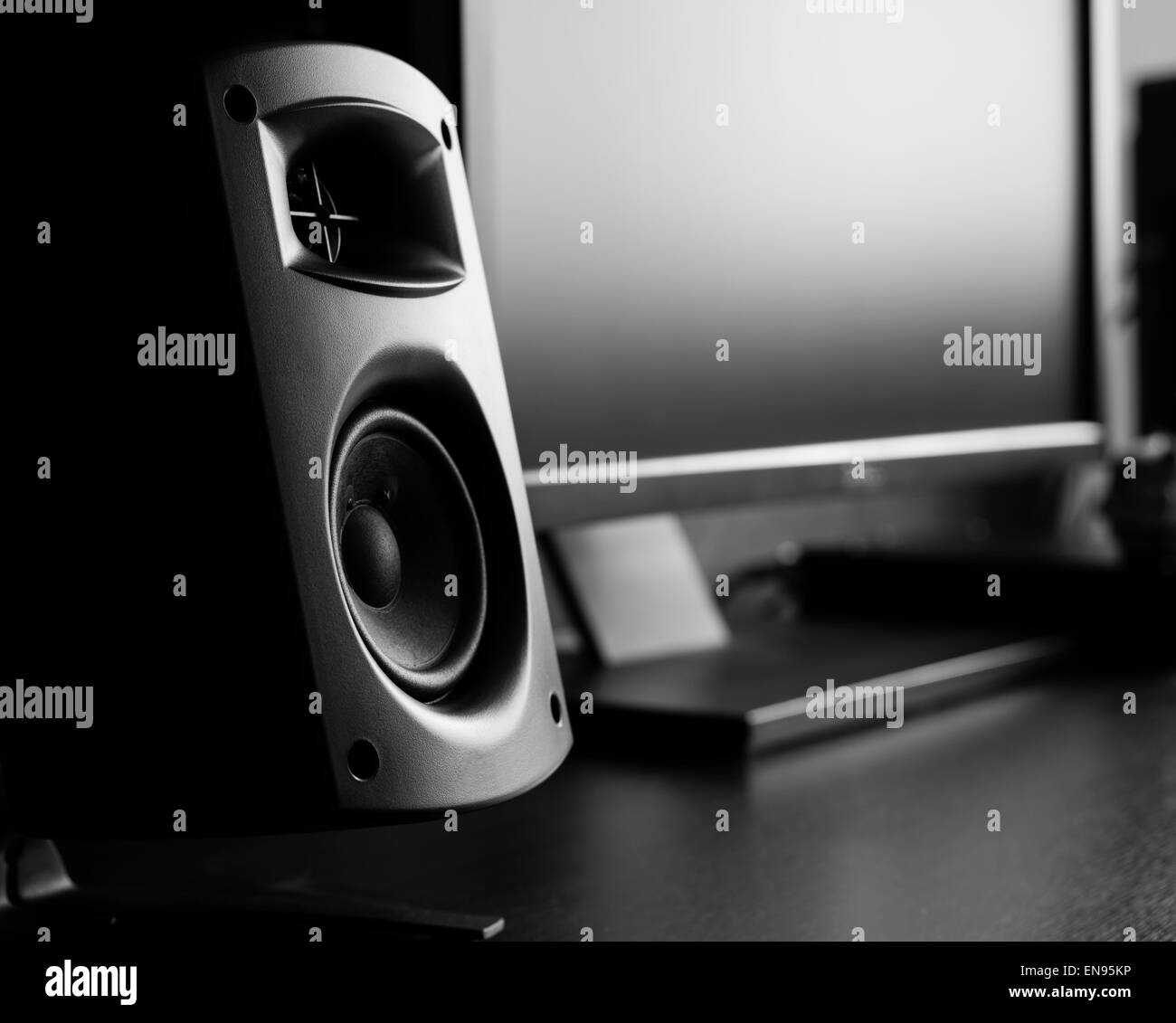 Modern recording studio Black and White Stock Photos & Images - Alamy