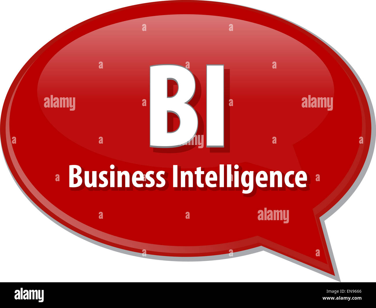 word speech bubble illustration of business acronym term BI Business ...
