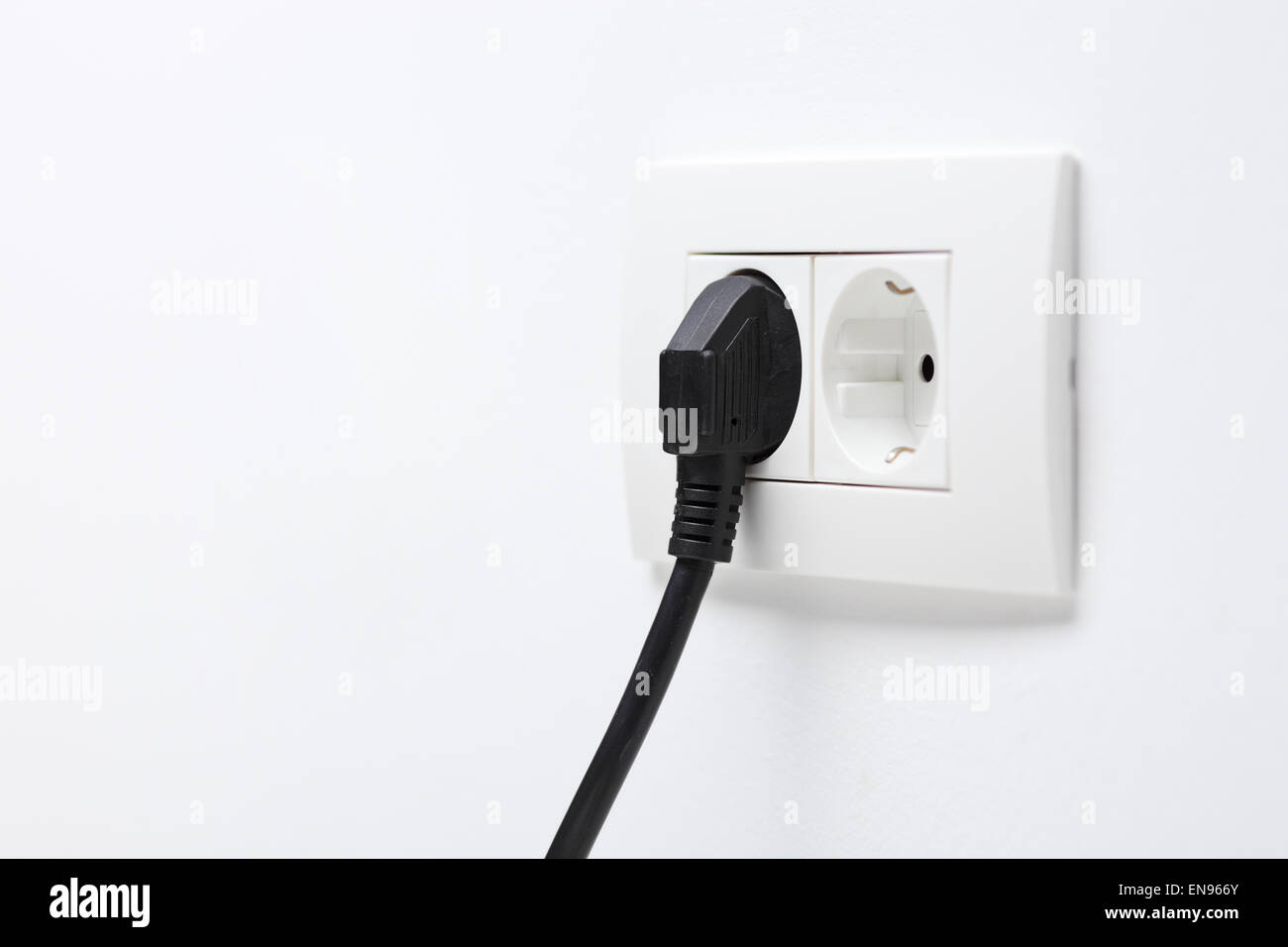 Power cord wall socket white cable hi-res stock photography and images ...