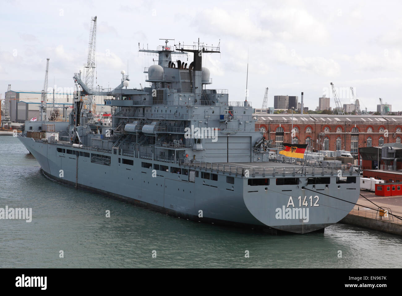 A 1412 Type 702 Berlin class replenishment ship of the German navy in ...