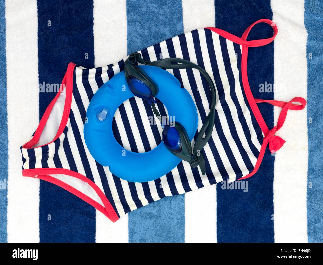 A close up shot of pool side items Stock Photo - Alamy