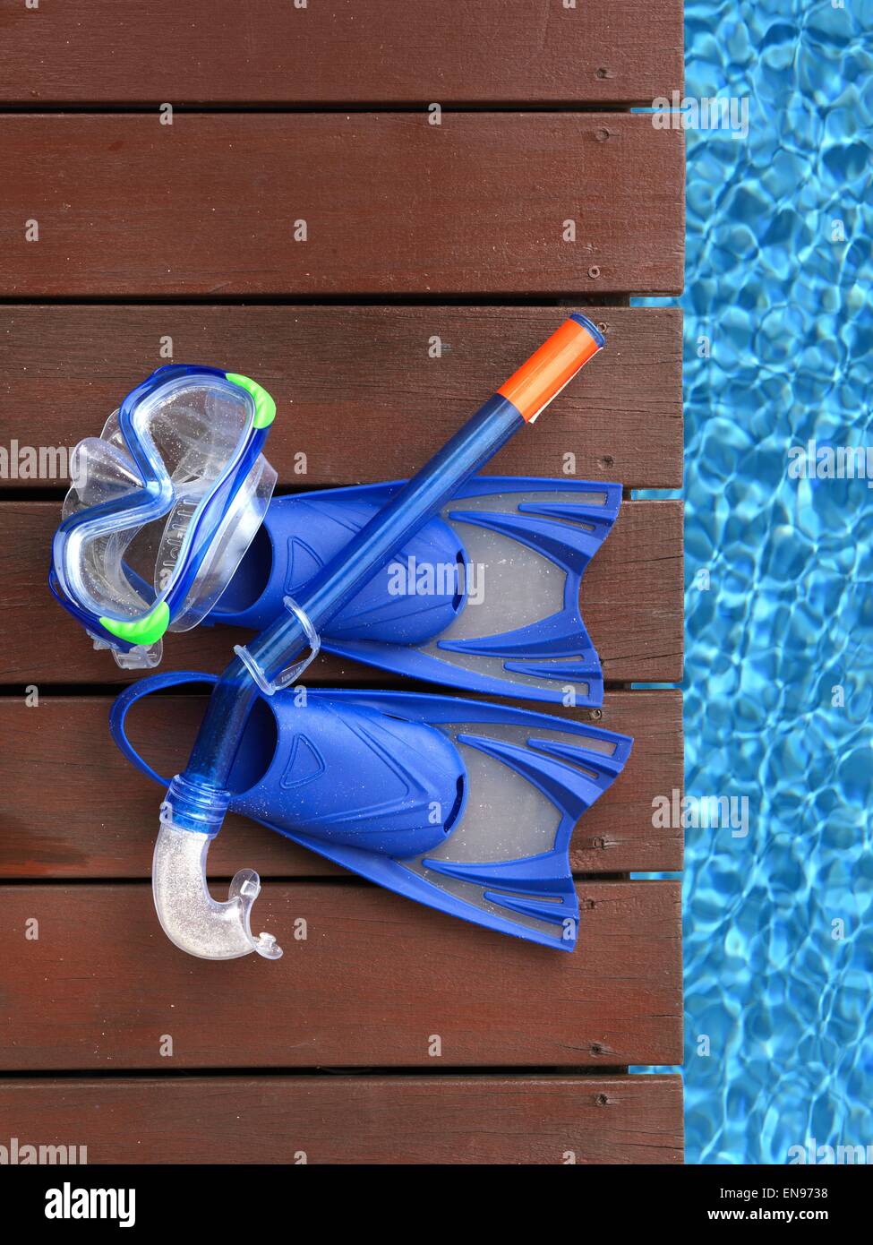 A close up shot of pool side items Stock Photo - Alamy