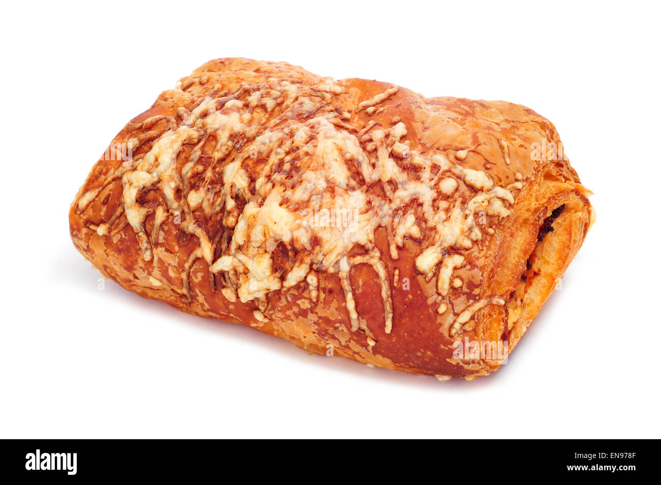 ham and cheese croissant on a white background Stock Photo - Alamy