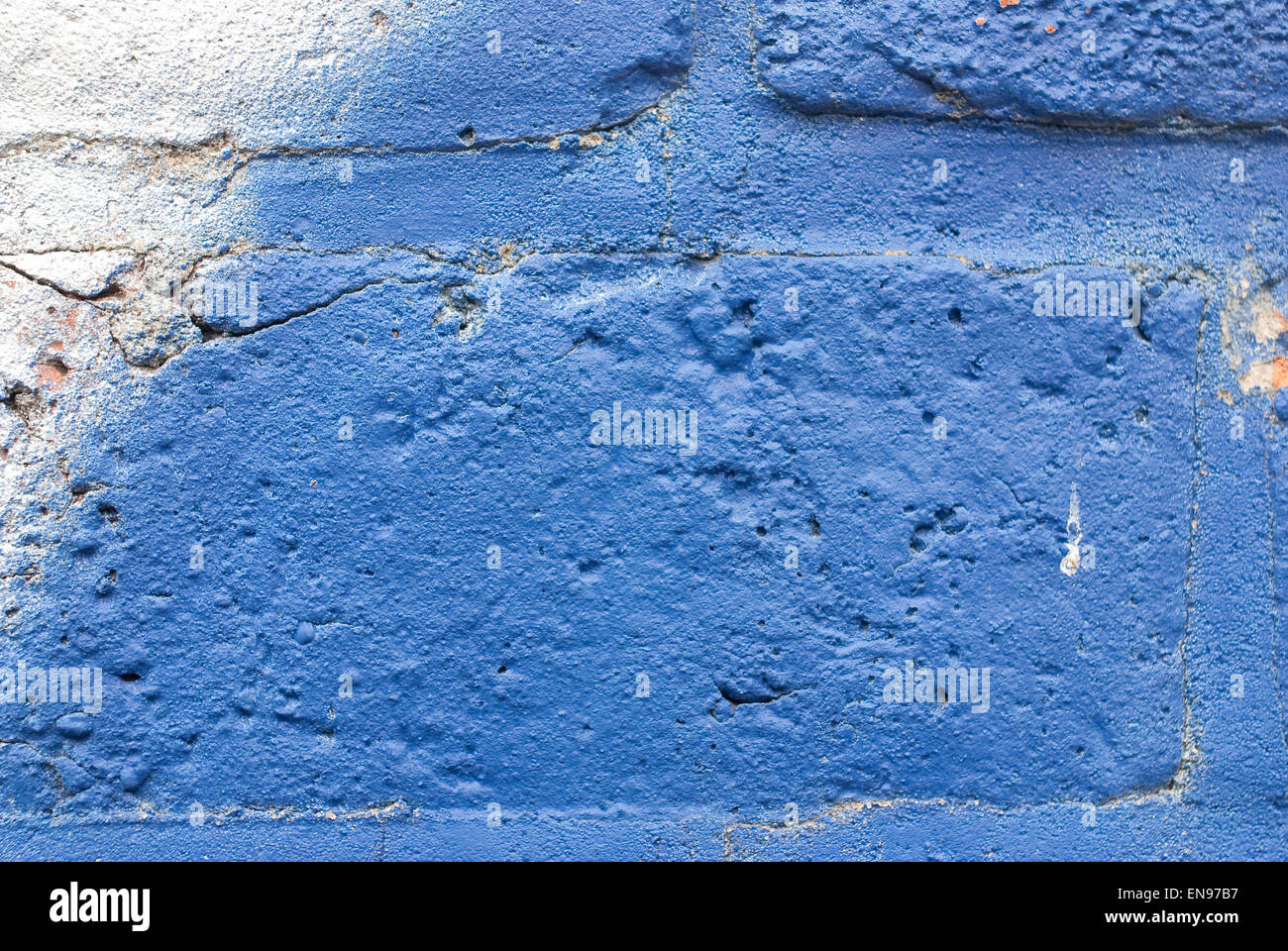 Blue colored bricks Stock Photo - Alamy