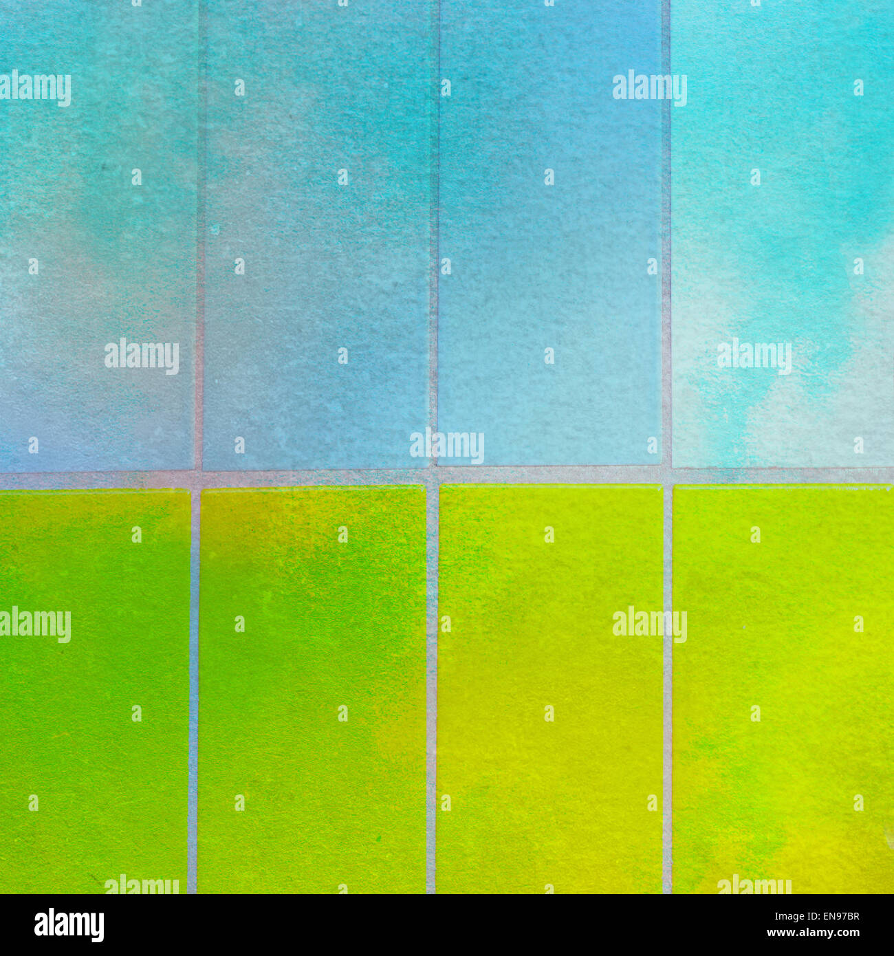 geometric square tile colored forms Stock Photo - Alamy