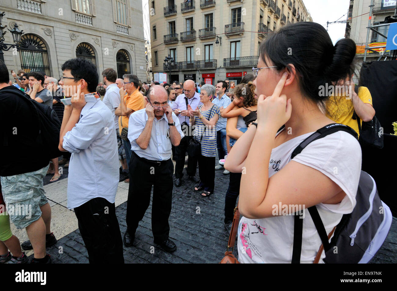 La Merce feast, September 24, Saint Jaume square. Gothic neighborhood ...
