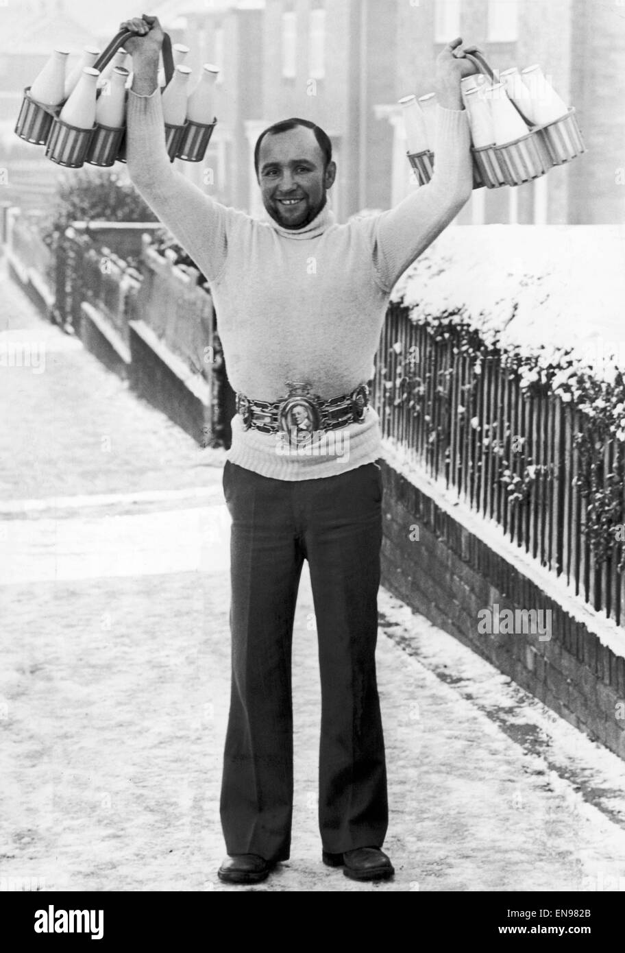 Maurice Cullen, ex - British lightweight champion with his Lonsdale ...