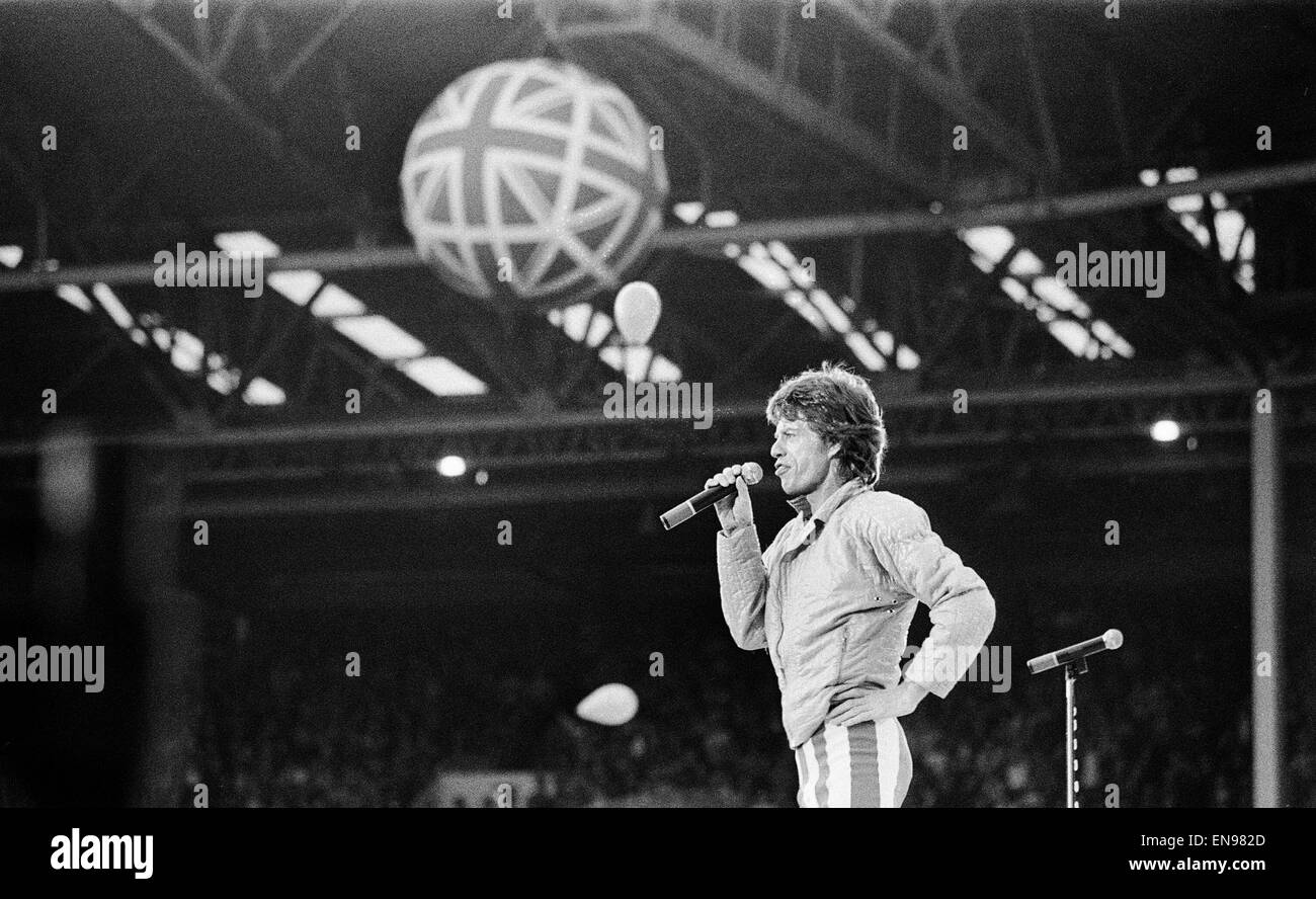 The Rolling Stones European Tour 1982. Wembley Stadium. Mick Jagger ...
