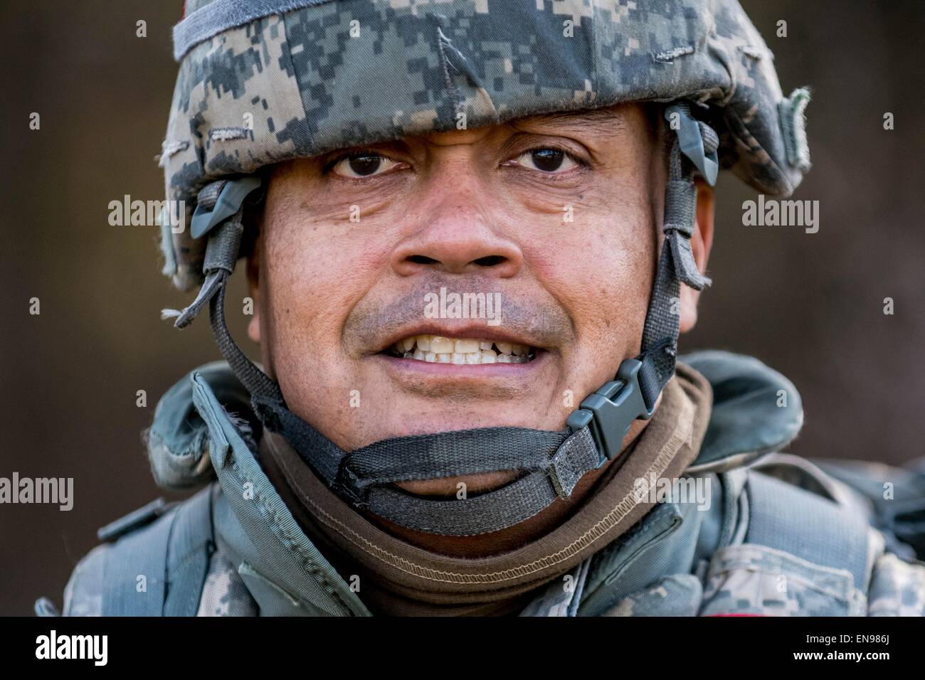 Sgt. Ronald Lorenzana with the 758th Engineer Company poses for a ...