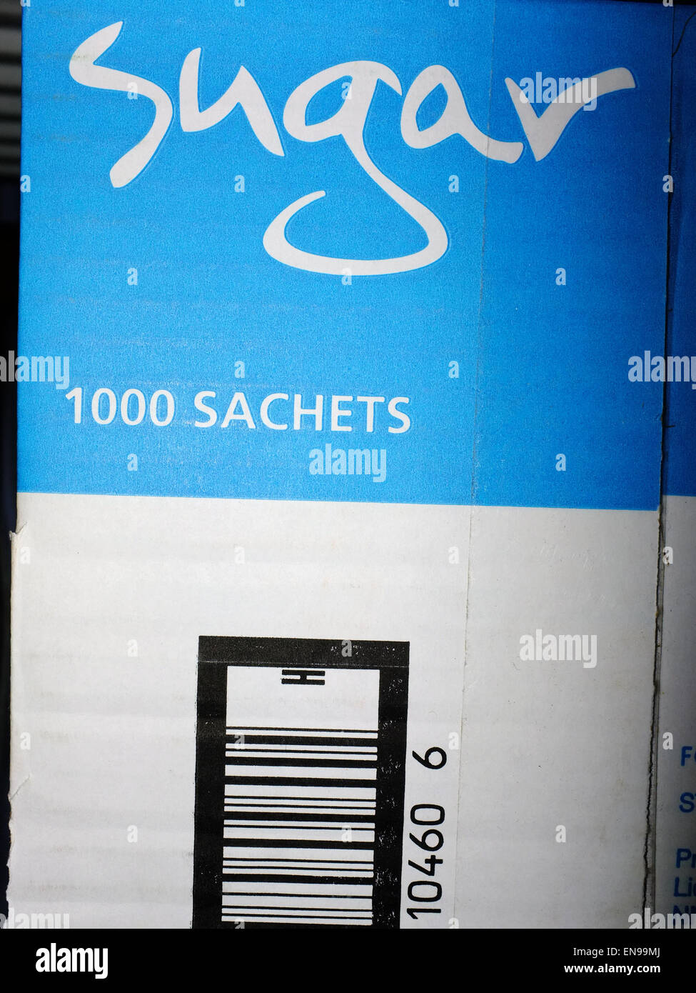 A box of 1000 sachets of white sugar Stock Photo - Alamy