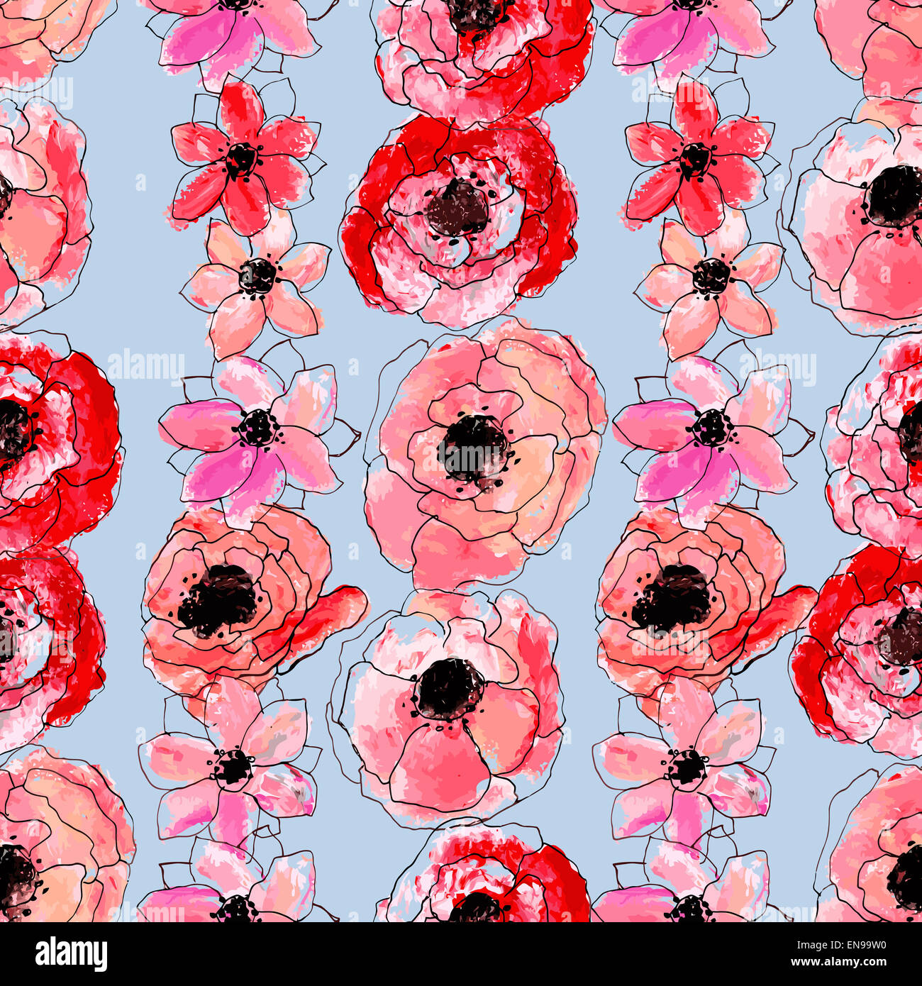 Seamless floral pattern Stock Photo - Alamy