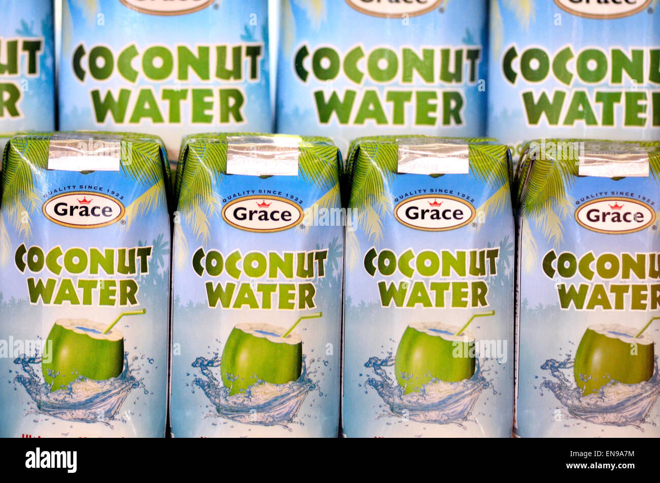Coconut water pack Stock Photo - Alamy