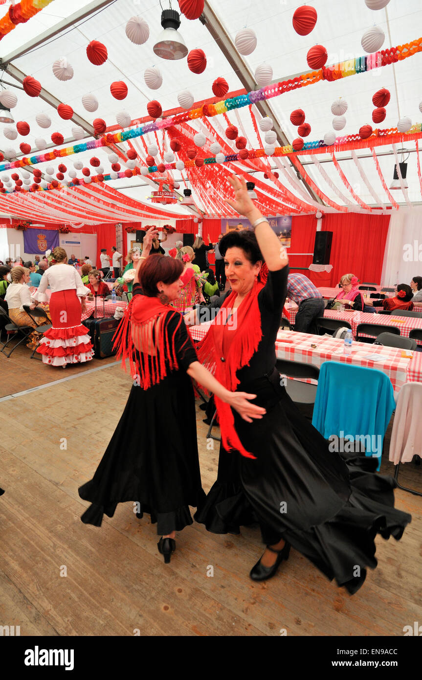 Women dancing Flamenco at April Fair Stock Photo - Alamy