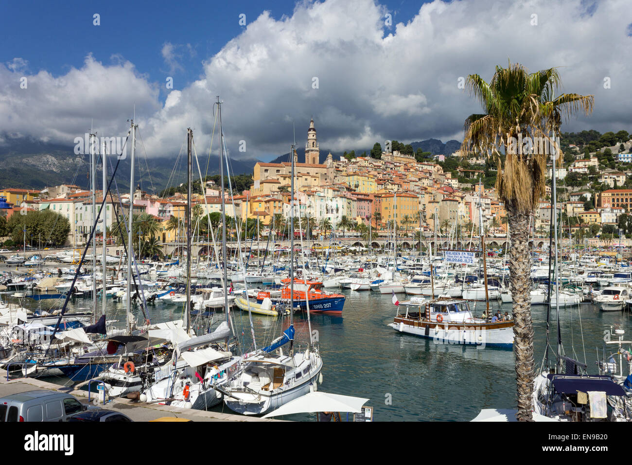 France, Cote d'Azur, Menton, the harbour Stock Photo - Alamy
