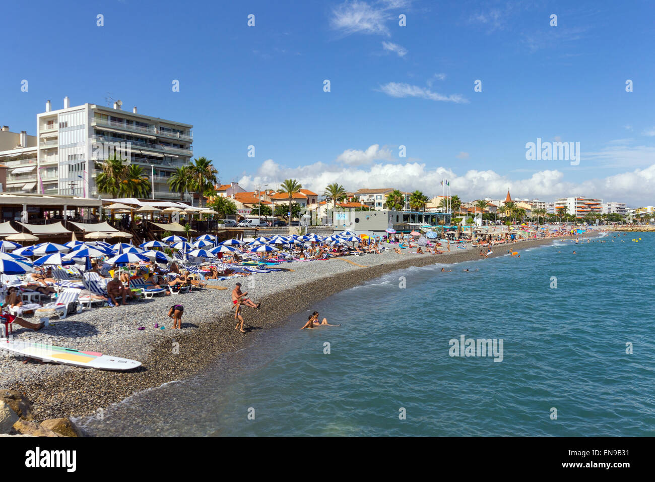 France, Cote d'Azur, Cagnes sur Mer, the beach Stock Photo - Alamy