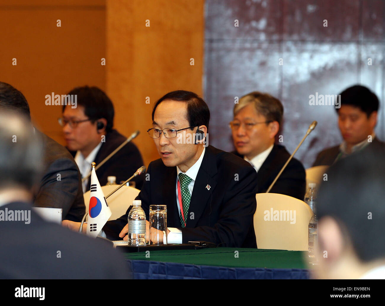 Shanghai, China. 30th Apr, 2015. South Korean environment minister Yoon ...