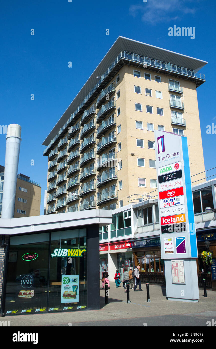 Feltham Town Centre Stock Photo - Alamy