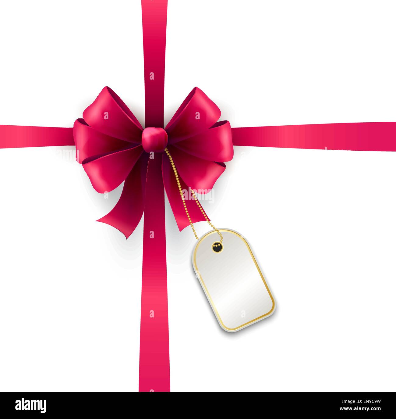 Vector elegant red ribbon and bow isolated on white Stock Vector Image ...