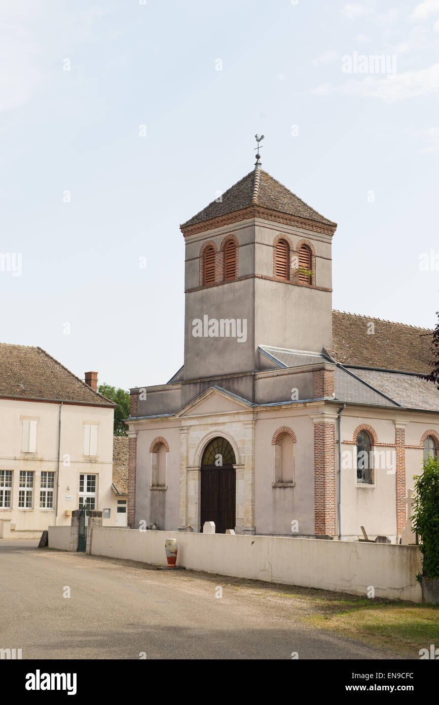 Little church in french village hi-res stock photography and images - Alamy