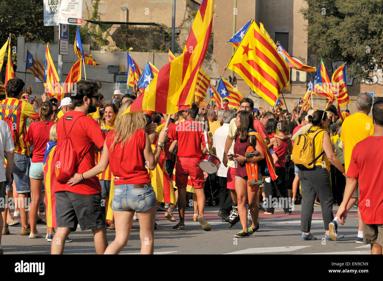 Political demonstration for the independence of Catalonia, September 11 ...