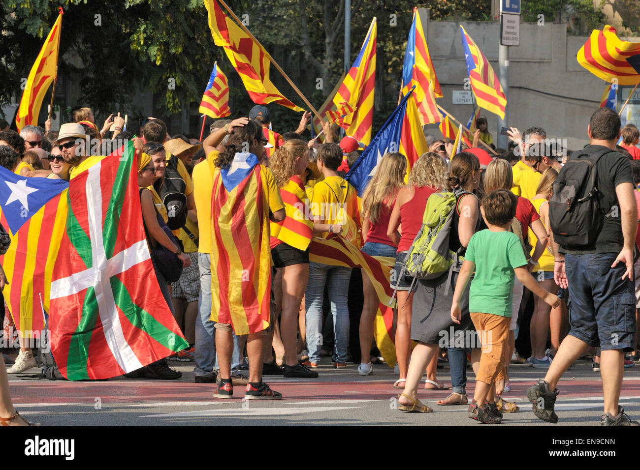 Political demonstration for the independence of Catalonia, September 11 ...