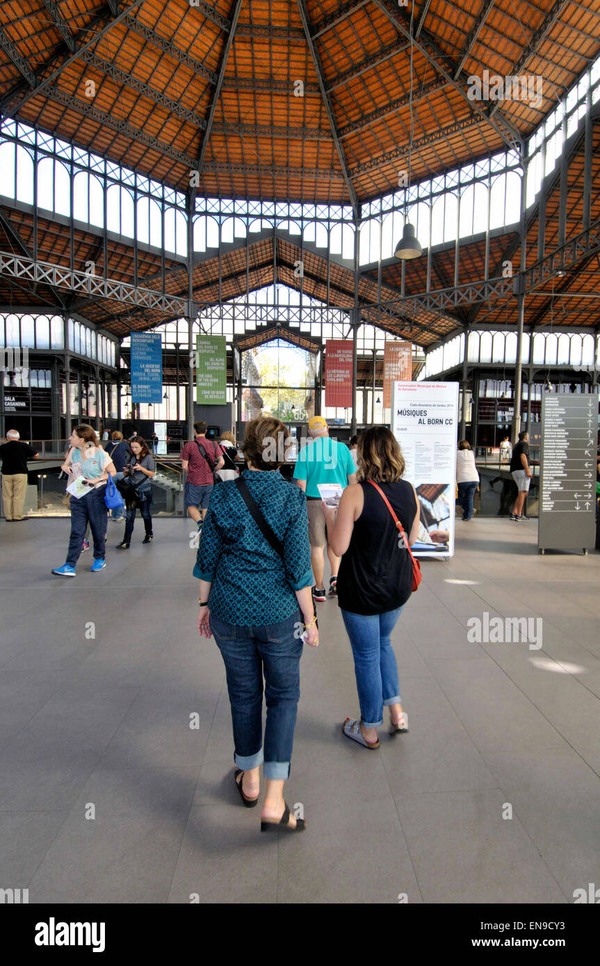 El Born Cultural Center. Old Market at Plaza Comercial, Barcelona Stock ...