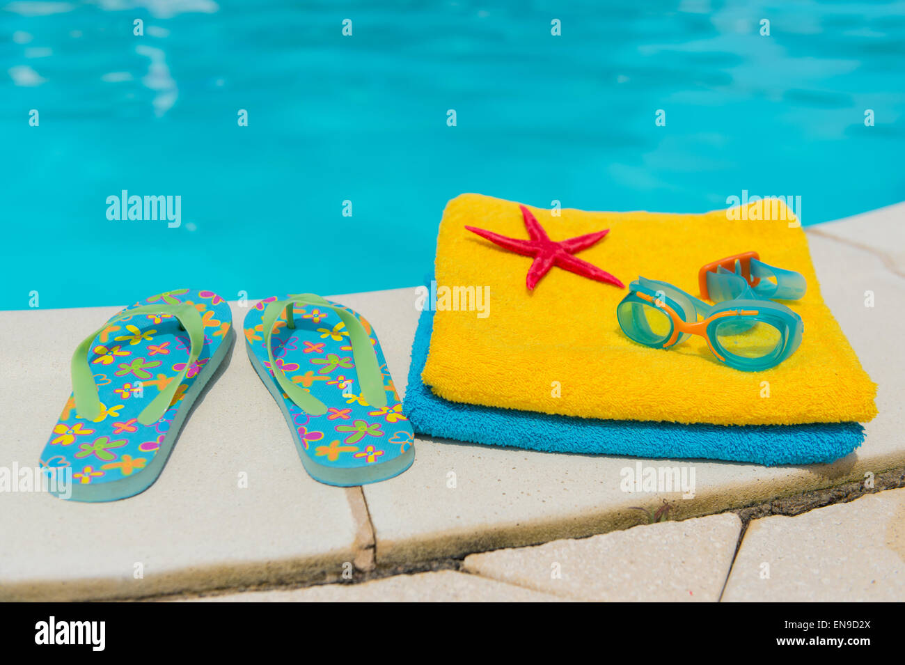 Summer vacation at the swimming pool Stock Photo - Alamy