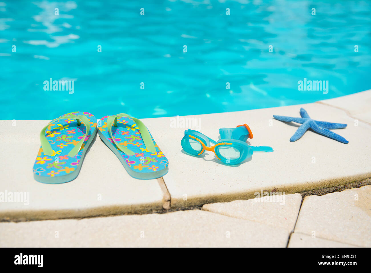 Summer vacation at the swimming pool Stock Photo - Alamy