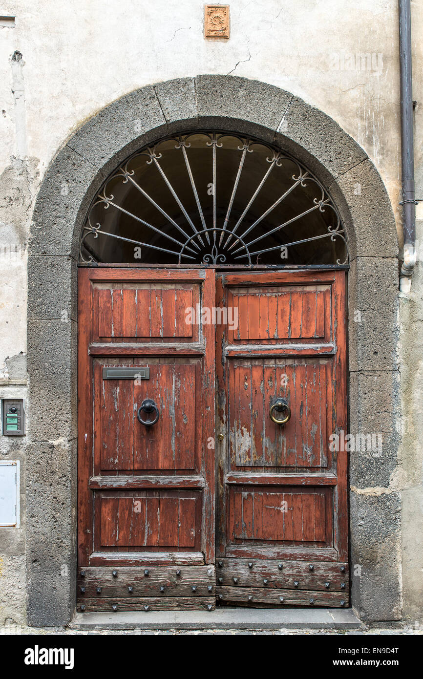 Old Wooden Church Door
