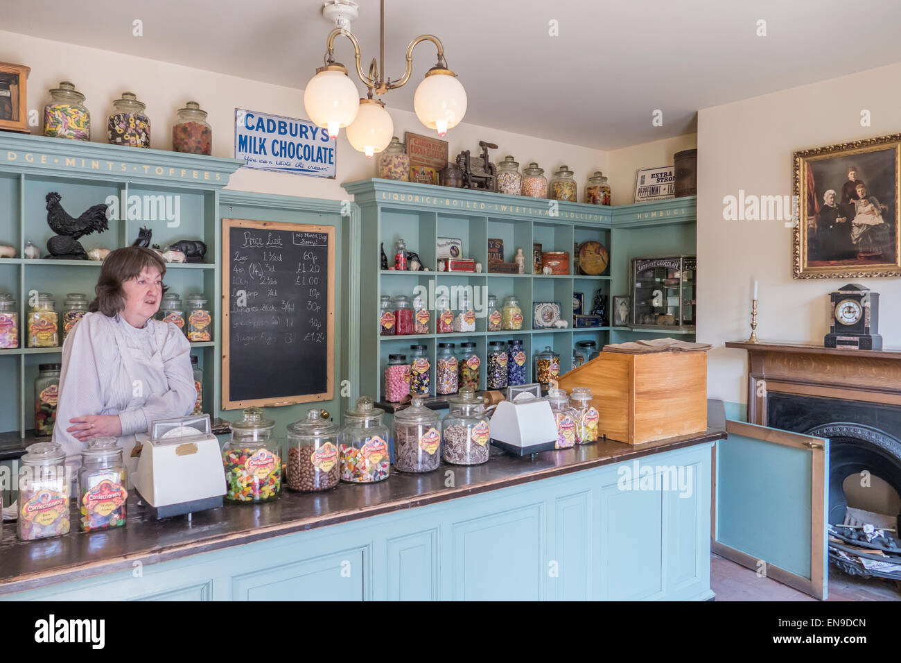 England, Shropshire, Blists Hill Victorian Town, Sweet shop Stock Photo ...