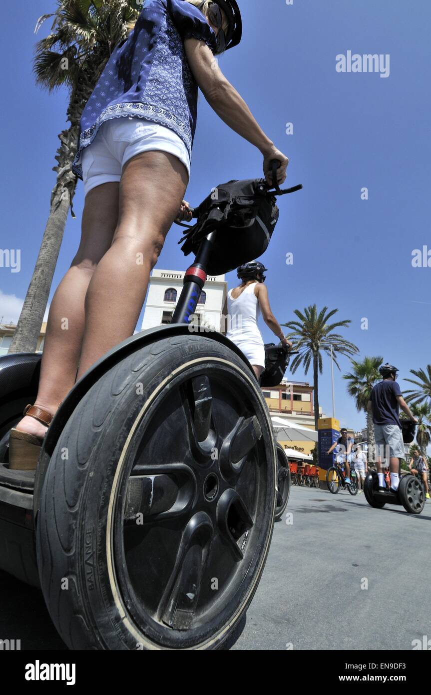 Segway vehicle. Two-wheeled electric vehicle, Barcelona Stock Photo - Alamy