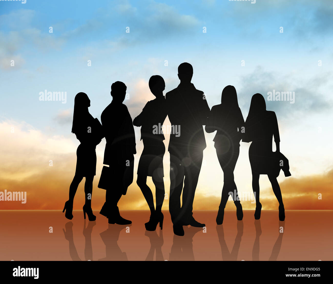 Teamwork silhouettes hi-res stock photography and images - Alamy