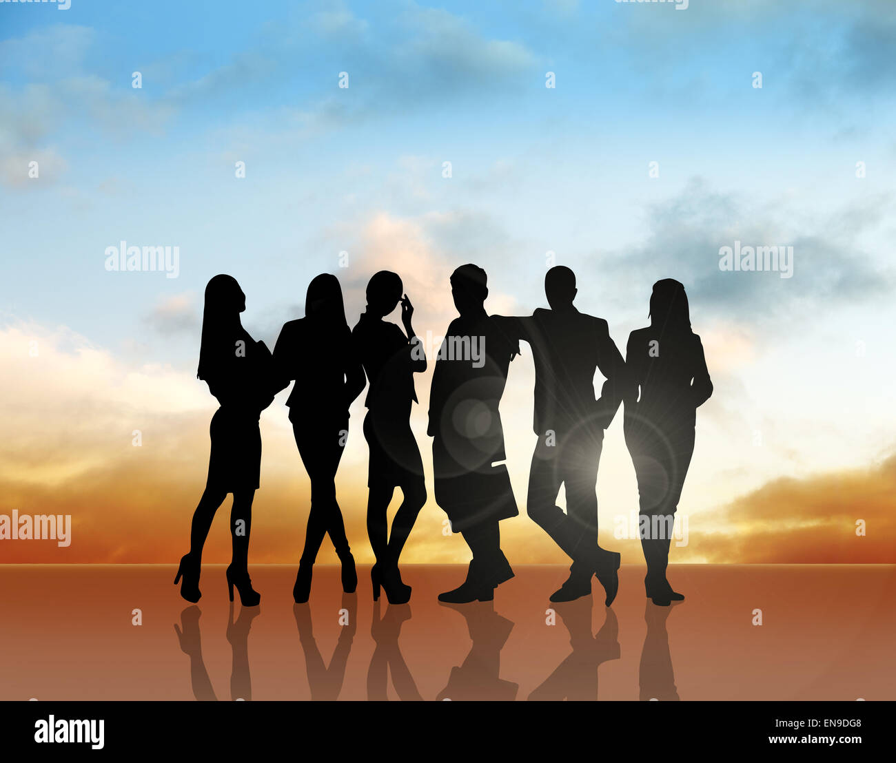 Teamwork silhouettes hi-res stock photography and images - Alamy