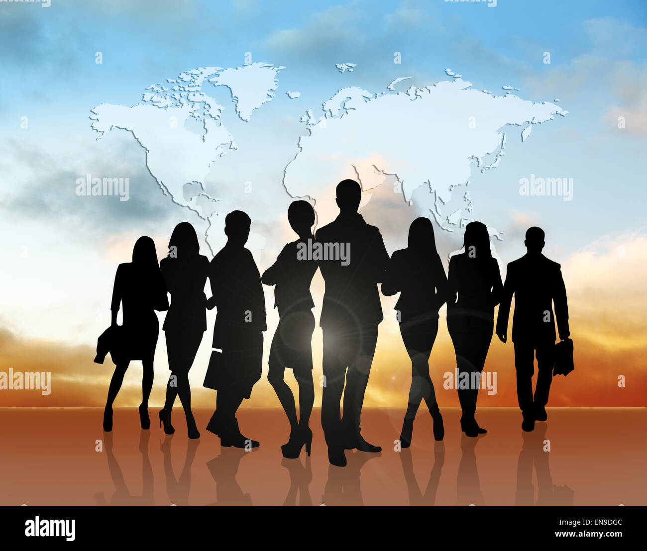Silhouette teamwork hi-res stock photography and images - Alamy