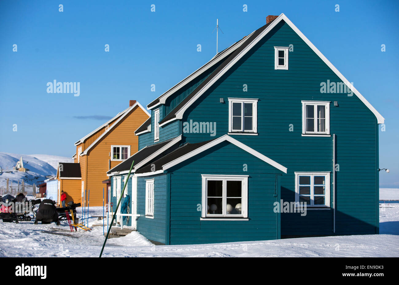 Spitsbergen, Norway. 09th Apr, 2015. The Koldewey Station as part of ...