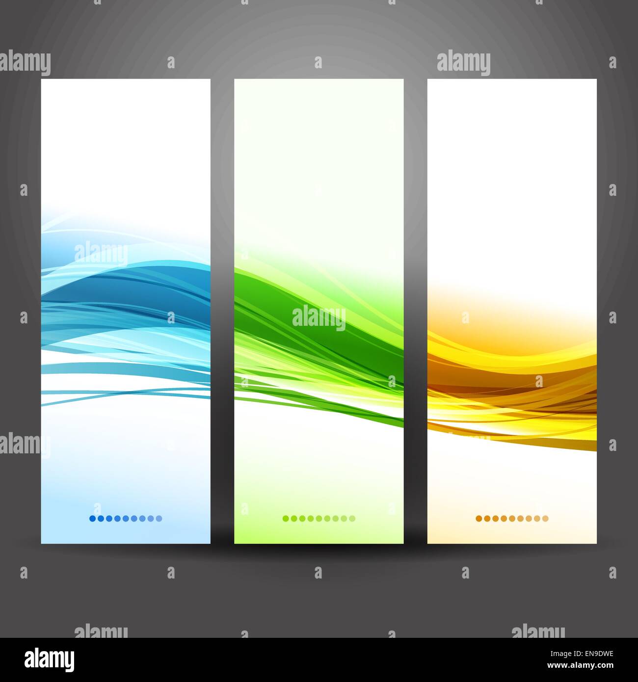 Vector illustration Collection banners modern wave design Stock Vector ...