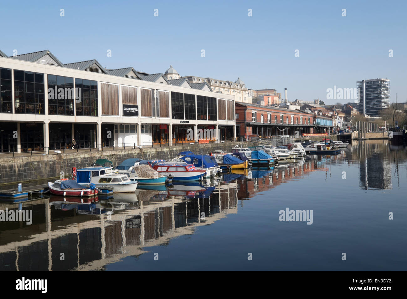 Cafes and restaurants at Bristol Harbourside Stock Photo - Alamy