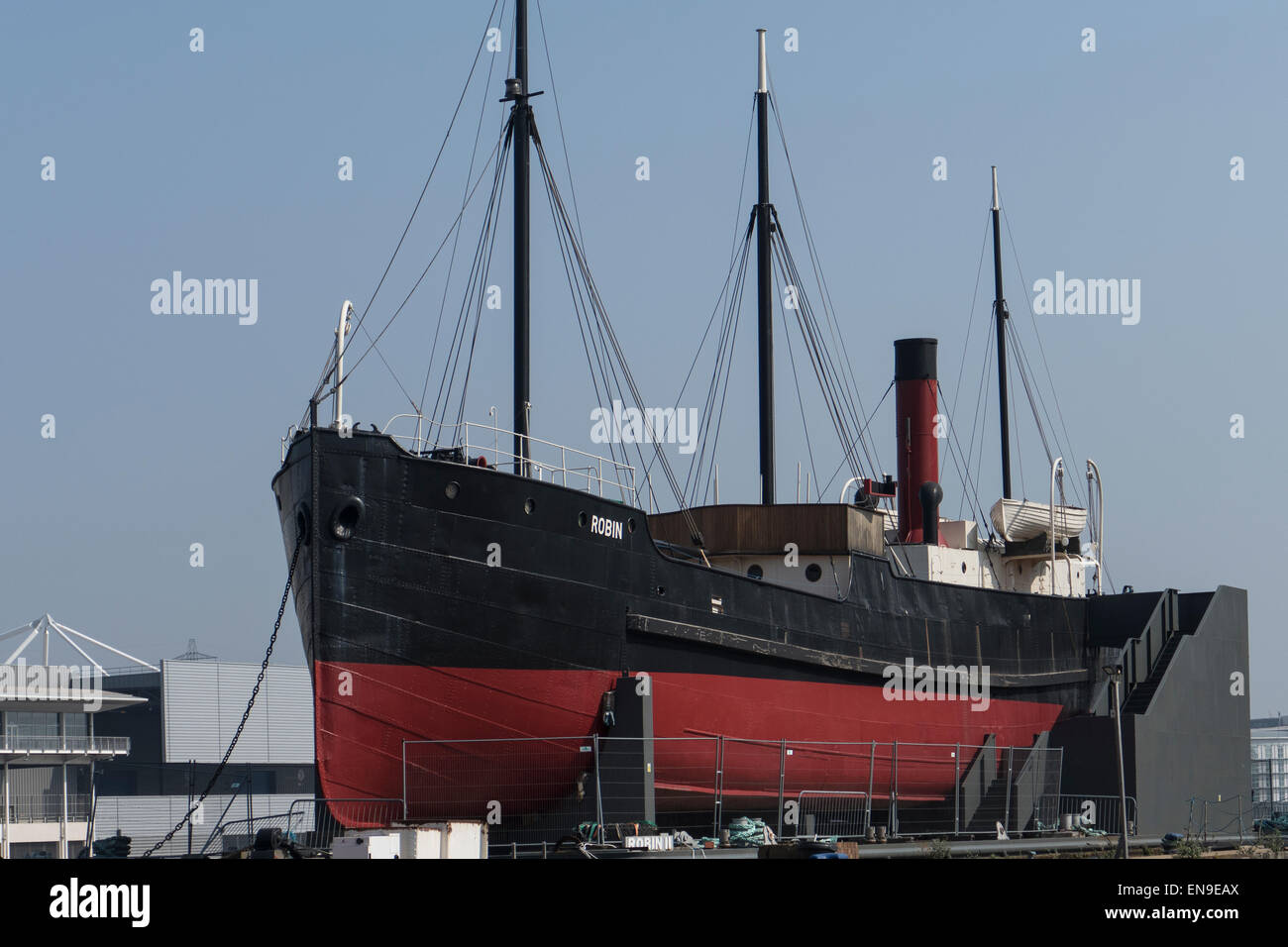 England, London, Victoria dock, SS Robin, coastal schooner built 1890 ...
