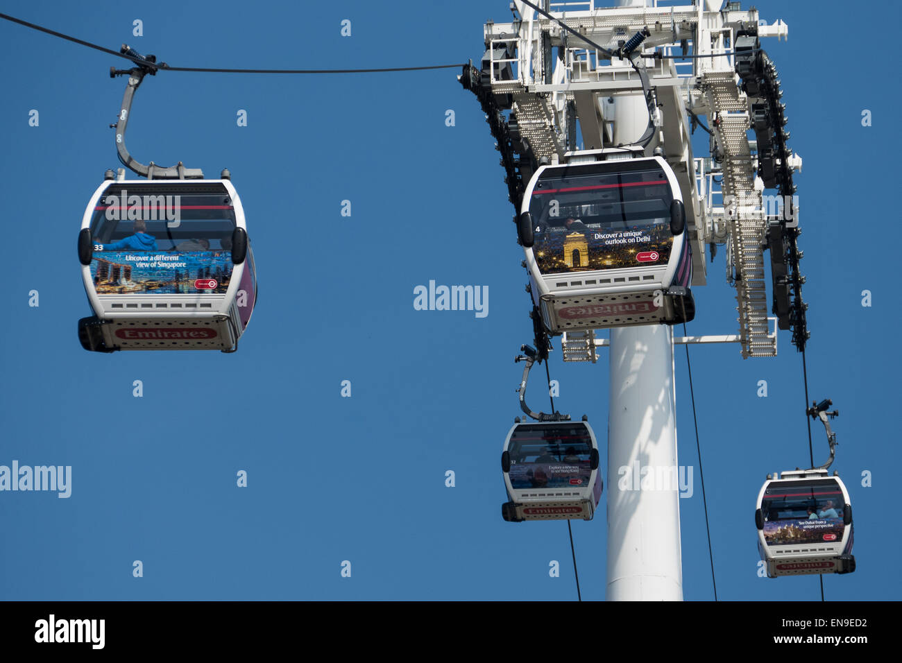 England, London, Emirates cable car Stock Photo - Alamy