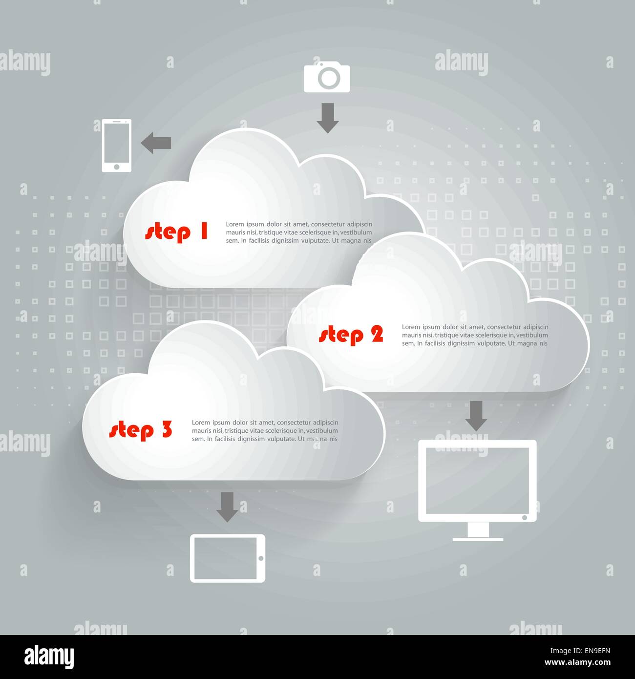Vector Network clouds with infographic elements and icons Stock Vector Image & Art - Alamy