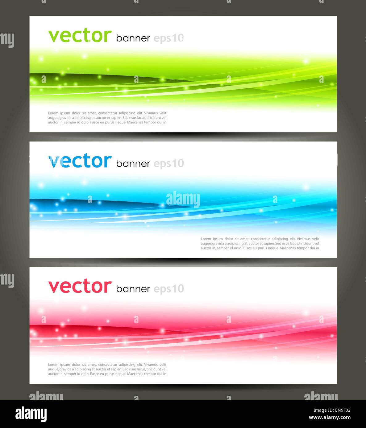 Vector illustration Collection banners modern wave design Stock Vector ...