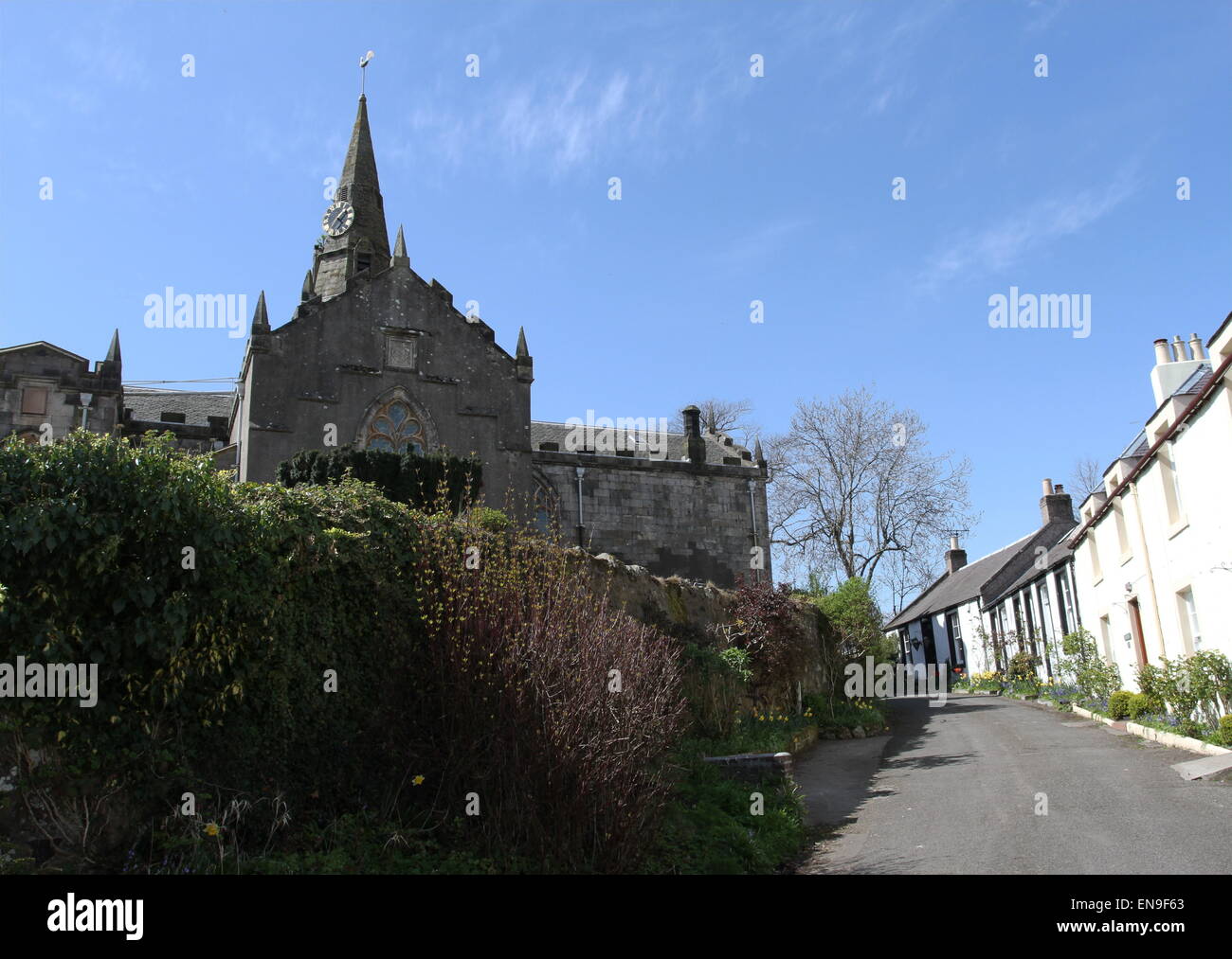 Exterior of Largo and Newburn Parish Church Upper Largo Fife Scotland ...