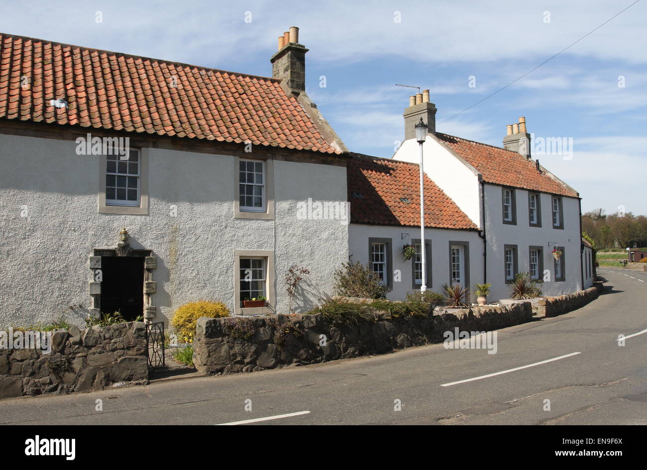 Kilconquhar street scene Fife Scotland April 2015 Stock Photo - Alamy