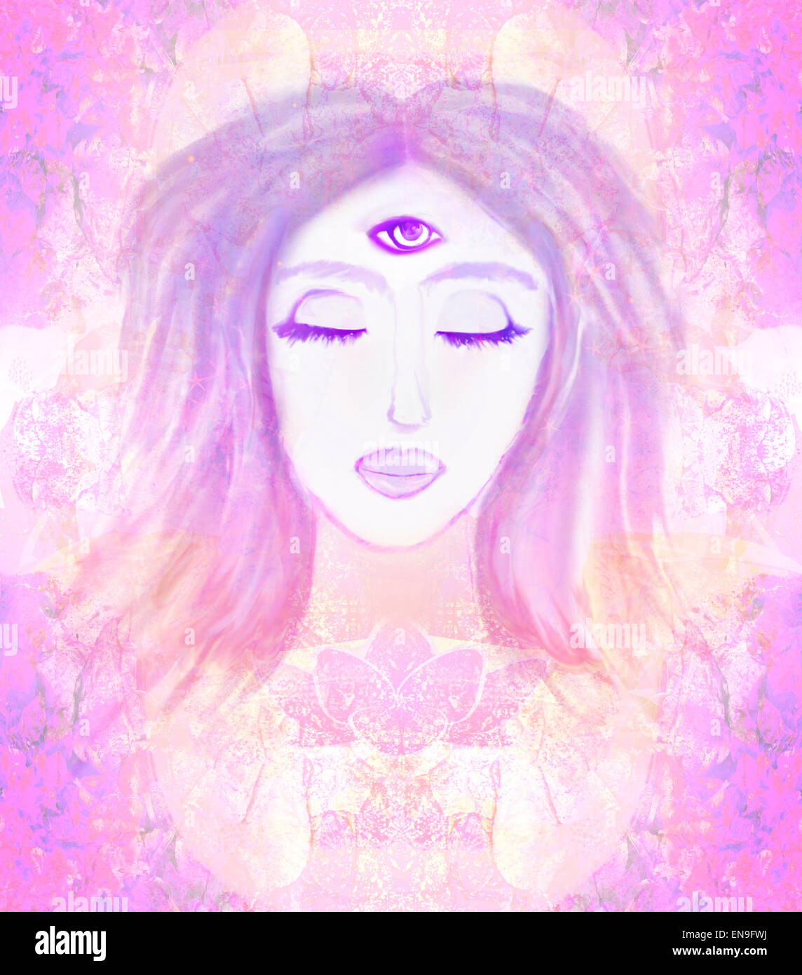 Woman with third eye, psychic supernatural senses Stock Photo - Alamy