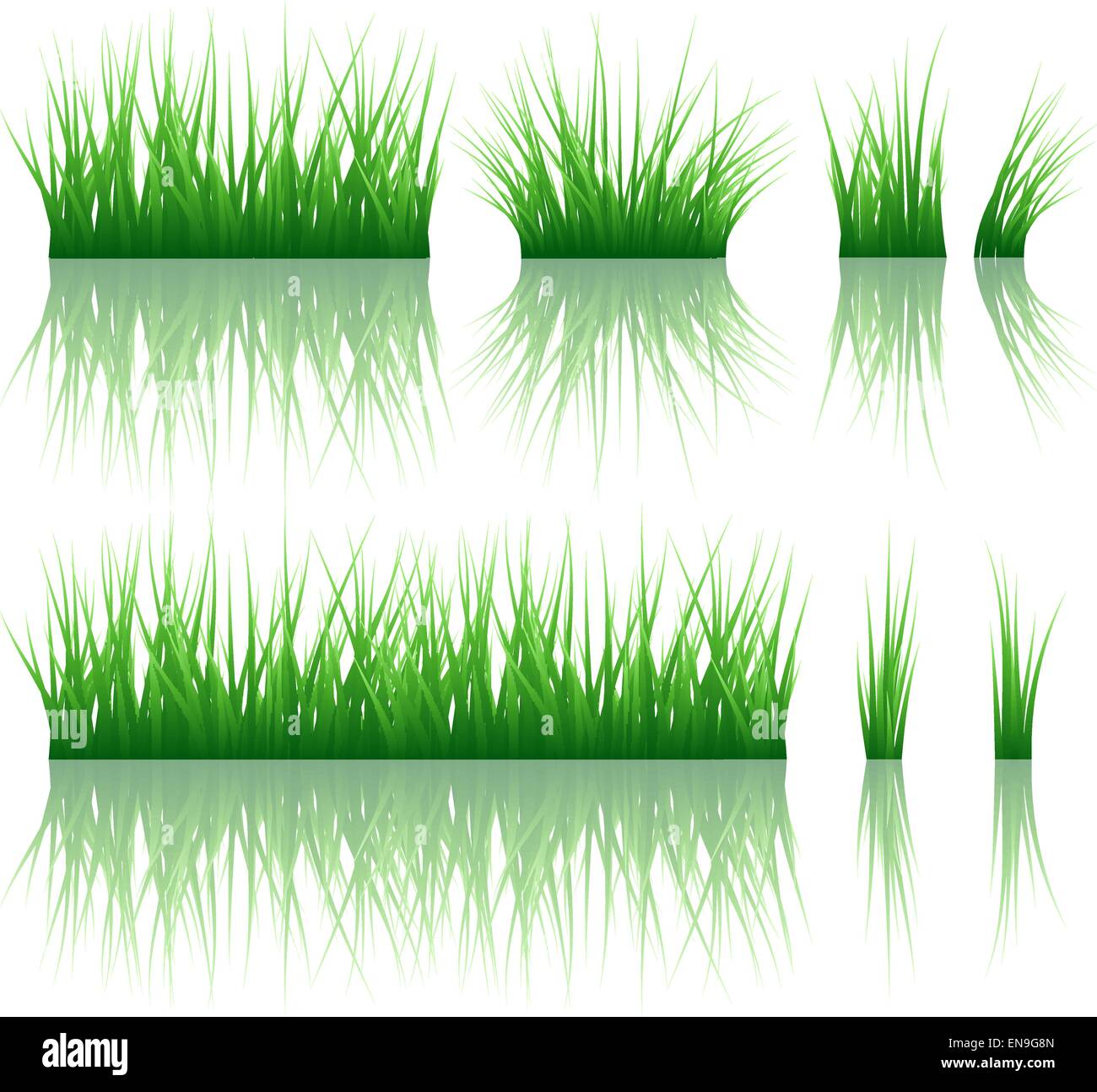 Reflected vector grass pattern. Vector illustration Stock Vector Image ...
