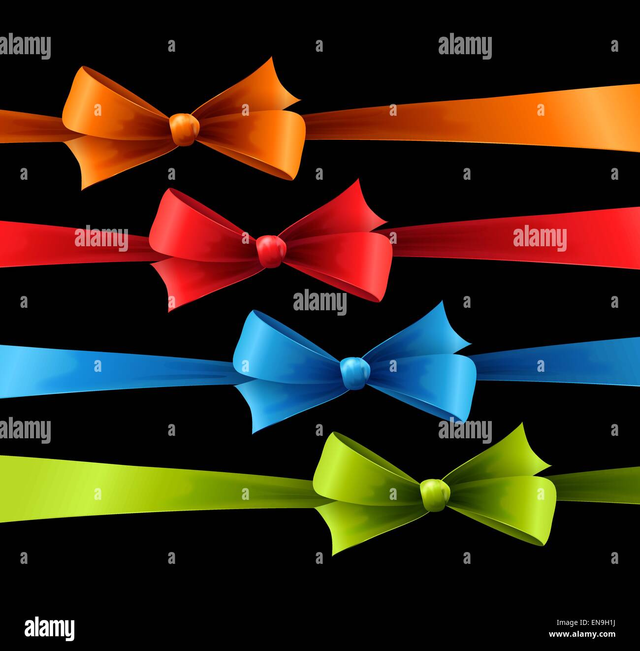Vector illustration Set of color bow. EPS 10 Stock Vector Image & Art ...